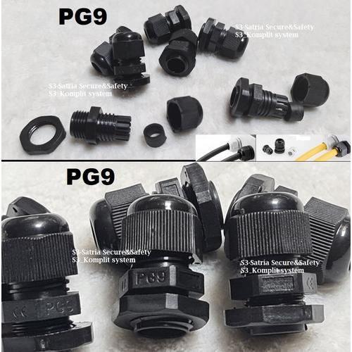 Jual HItam PG9 Gland konektor lubang kabel box kotak Geland PG 9 glen ...