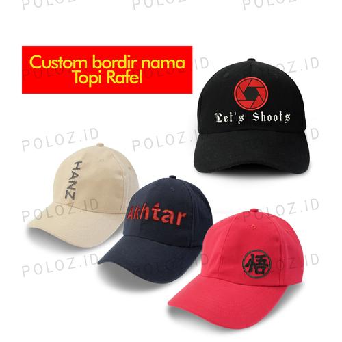 Jual TOPI POLOS BORDIR NAMA SATUAN TOPI CUSTOM SATUAN TOPI BASEBALL PRIA - Tambah Samping - Kab ...