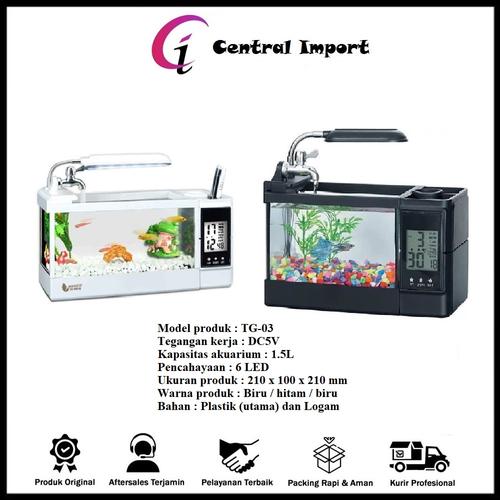Jual Aquarium Mini USB Fish Tank Desktop Akuarium ikan ( TG-03 ...