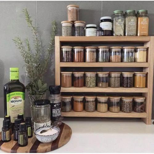 Jual Rak Bumbu Dapur Rak Botol Kaca Minimalis Rak Kayu Jati Belanda ...