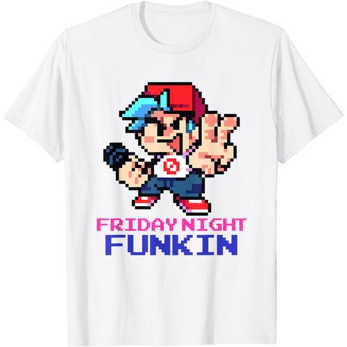 Jual Baju Anak FNF Friday Night Funkin Game Boyfriend Pixel - S, Putih ...