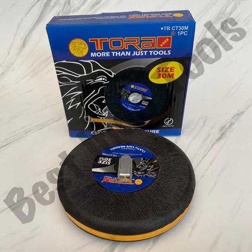 Jual METERAN ROLL KULIT BULAT TORA 30 M ; 50 M CLOTH TAPE MEASURE METER ...