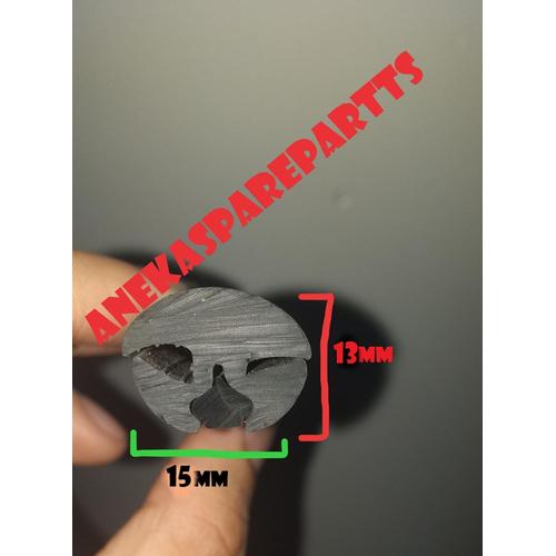 Jual karet panel kaca H kecil 15mm rubber list panel kaca 1.5cm ...
