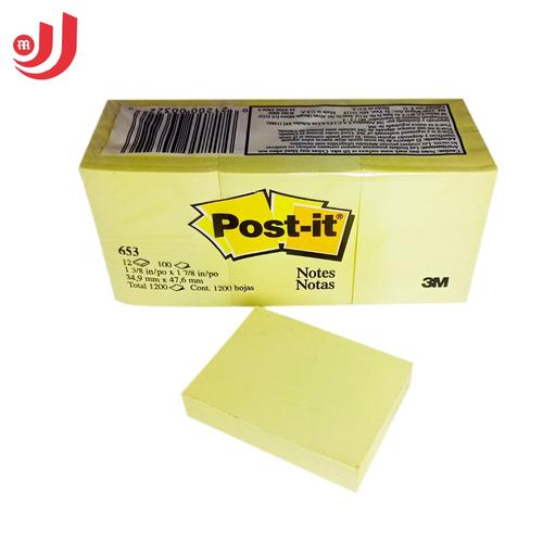 Jual Post-it 3M 653 Warna (34.9mm x 47.6mm) Sticky Notes 1 pak isi 12 ...