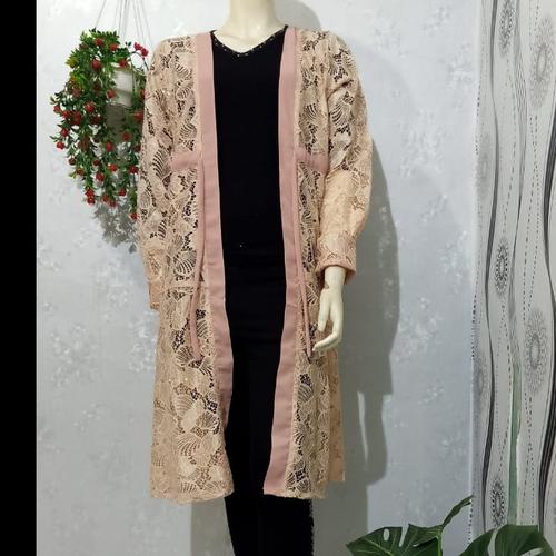 Jual TUNIK OUTER BROKAT / CARDIGAN BROKAT / BROKAT MOTIF PIKS - PIKS ...