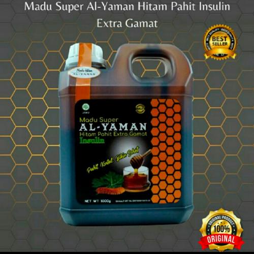 Jual Madu Super Al-Yaman Hitam Pahit Insuline Ektrak Gamat Extra 1kg ...