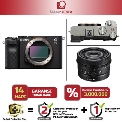 Promo Sony Alpha a7C / A 7C / A7 C Body Only PWP FE 20-70mm F4 G RESMI - BLACK Cicil 0% 3x ...