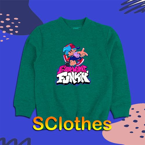 Jual JAKET ANAK SWEATER ANAK Friday Night Funkin FNF - Hijau Botol, L ...