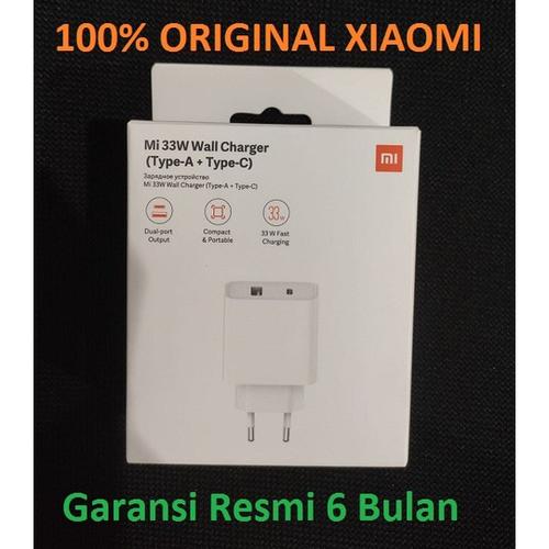Jual XIAOMI Mi 33W Dual Port Wall Charger Type-A + Type-C Original ...