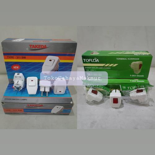 Jual Steker Saklar Lampu Indikator Takeda&Tofuda Terminal Kuningan/Plug ...