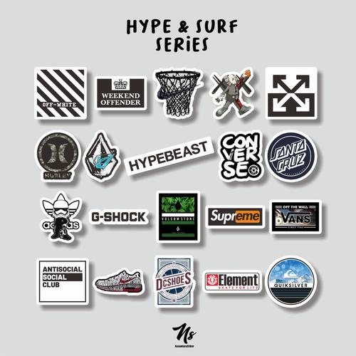 Jual STICKER BRAND HYPEBEAST & SURF PACKAGE STIKER TUMBLR CASE HP ...