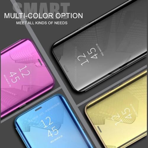 Jual OPPO RENO 5F / 4F / 2F CLEAR VIEW FLIP MIRROR CASE STANDING COVER ...
