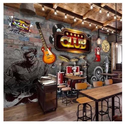 Jual WALLPAPER DINDING 3D BAND CAFE WALLPAPER CUSTOM BAND CAFE ...