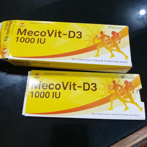 Jual MecoVit D3 1000 IU Vitamin D isi 10 Tablet Vitamin D3-1000 IU ...