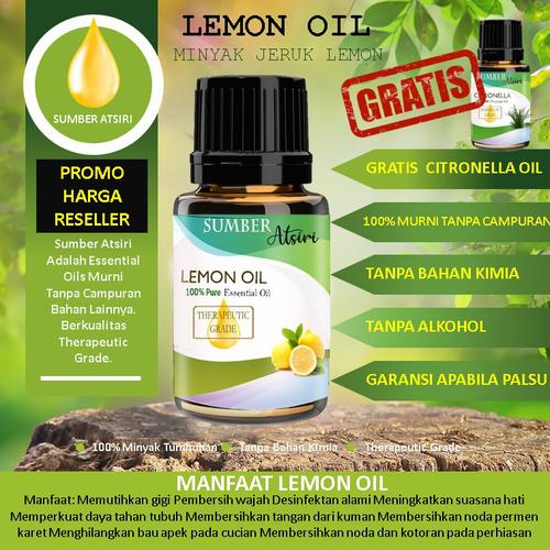 Jual SUMBER ATSIRI, LEMON ESSENTIAL OIL minyak jeruk lemon aromaterapi ...