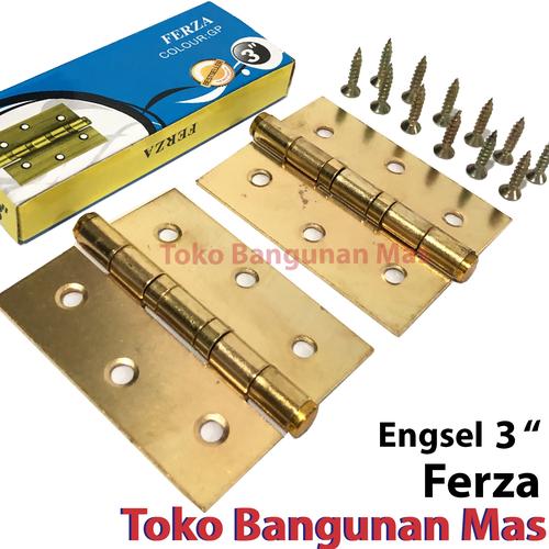 Jual Engsel Tebal Ferza 3" inch CHROME & GOLD anti karat ENGSEL JENDELA ...
