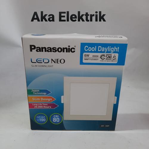 Jual LAMPU LED PANASONIC SLIM DOWN LIGHT PERSEGI 6WATT 420LM NNP71255 ...