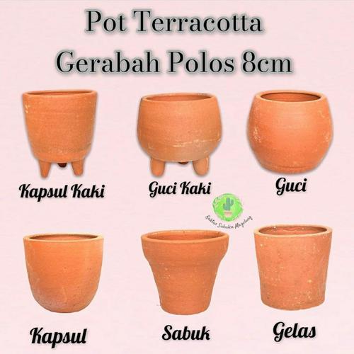 Jual Pot Terracota 8cm Gerabah - guci kaki 10cm - Kab. Magelang ...