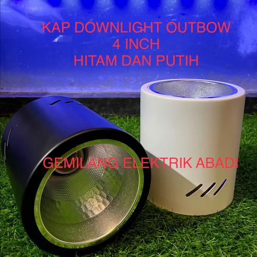Jual Nicos Kap Downlight Outbow /Kap Lampu Teras Bulat 4 Inch Fitting ...