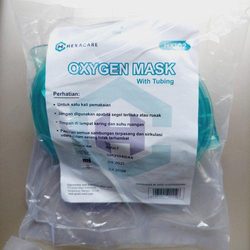 Jual Masker Oksigen Dewasa/ Oxygen Mask With Tube/Selang Oksigen ...