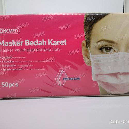 Jual masker 3ply 50pcs onemed masker bedah karet onemed masker medis ...