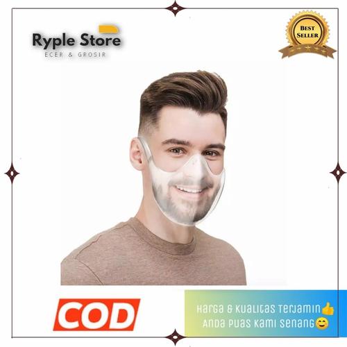 Jual masker bening aklirik transparan face Shield mask mouth - Jakarta ...