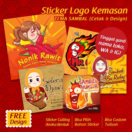 Jual [Isi 48-100Pcs]Sticker Label/Sticker Logo/Cetak Sticker/Sticker ...