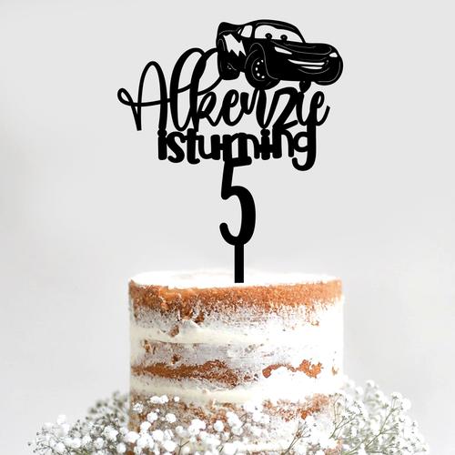 Jual Custom Cake Topper Car Akrilik Birthday Custom Tulisan Hiasan Kue ...