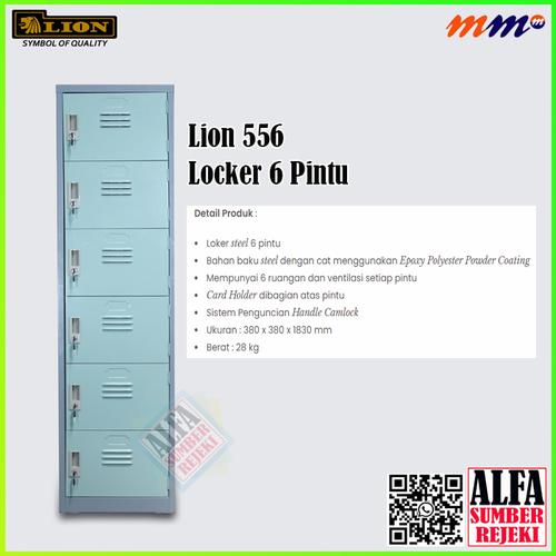 Jual Locker Besi 6 Pintu merk Lion 556 Loker Besi Original dan ...