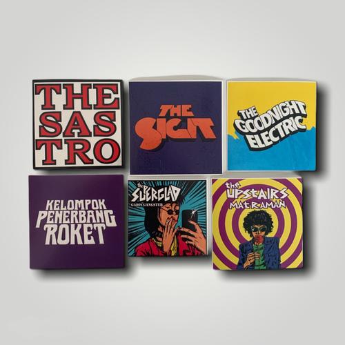Jual Sticker Pack Band Indie (Superglad, Upstairs, The Sastro, KPR, dll ...