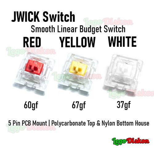 Jual JWICK Switch Mechanical Keyboard Switch 5 Pin - YELLOW Switch ...