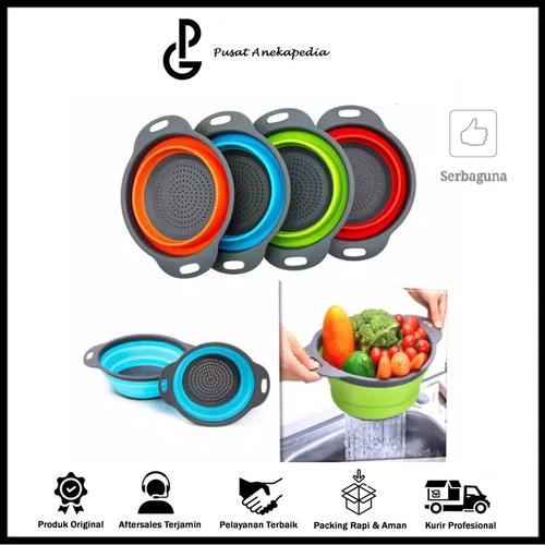 Promo Baskom Saringan Buah Sayur 2 Set- Ember Lipat- Baskom Lipat -Isi ...