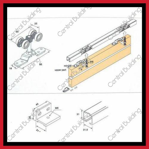Jual REL GANTUNG PINTU GESER SLIDING/REL PINTU GESER 210CM PREMIUM ...