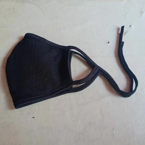 Jual masker kain hitam polos masker kain tali kuping - Kota Tangerang ...