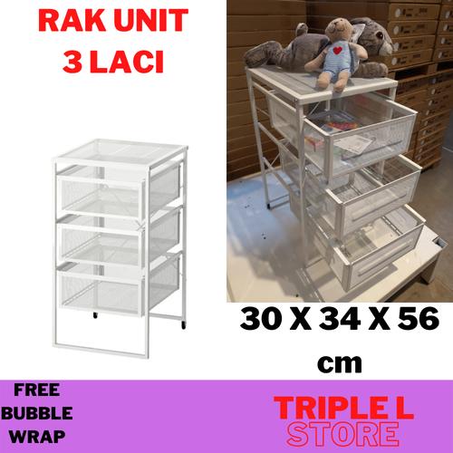 Jual Rak Unit Laci Drawer Beroda Troli 3 Susun Laci Dokumen Serbaguna ...