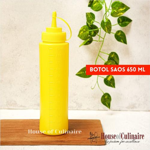 Jual Botol Saos Minyak Mayones Kecap Plastik 650 ml - Kuning - Kota ...