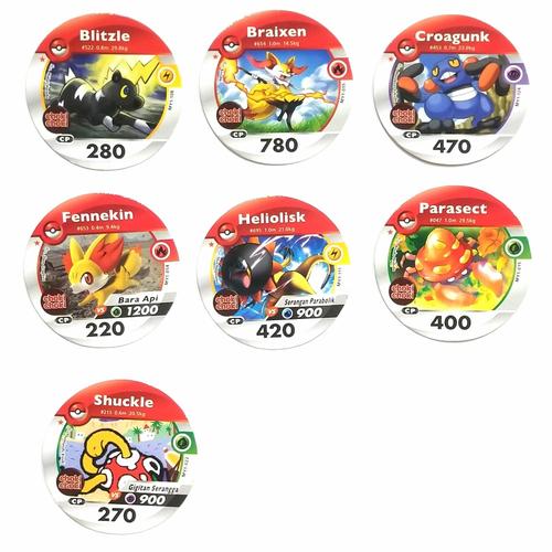 Jual Kartu Pokemon Bulat Choki Choki Red medallion Merah 1 Star Bintang ...