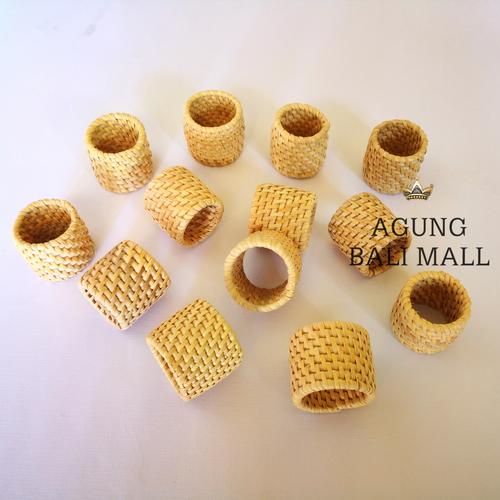 Jual Rattan napkin ring/cincin rotan/cincin rotan untuk kain serbet ...