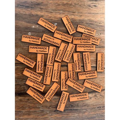 Jual Cetak Label kulit Asli laser - label leather laser ukuran 2x4.5cm ...