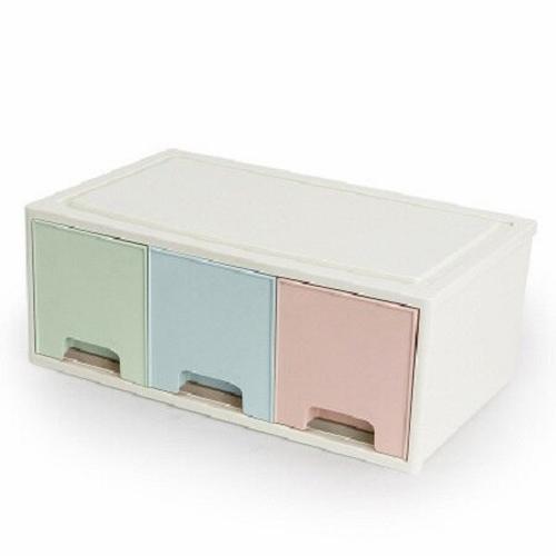 Jual Kotak Barang Laci Susun Organizer Stackable Storage Box 3 Door Big ...