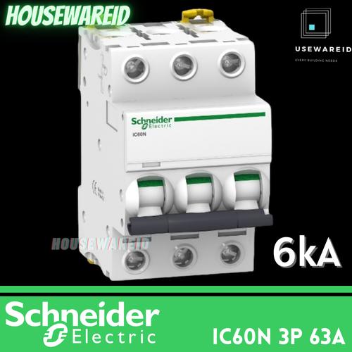 Promo MCB Schneider Acti9 iC60N 3 Phase 63 Ampere Original SNI, 3p 63a 3pole - Jakarta Pusat ...
