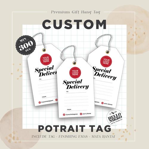 Jual Custom Gift Hang Tag kartu ucapan label pengiriman parcel hampers ...