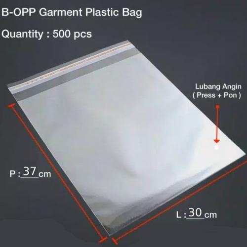 Jual Plastik OPP Garment 30 x 37 (isi: 500 pcs) - tebal 04 - Kota ...