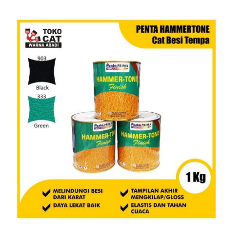Jual CAT BESI TEMPA PENTA HAMMERTONE WARNA HIJAU & HITAM 1 KG - Kab ...