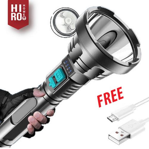 Promo Senter Flashlight Center USB LED super terang rechargeable Long ...