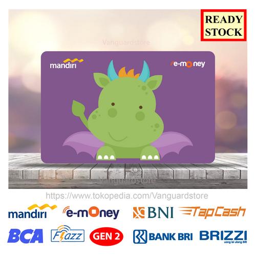 Jual KARTU EMONEY ETOLL BNI BRI BCA MANDIRI KARTUN Naga Imut Cute - 1 ...
