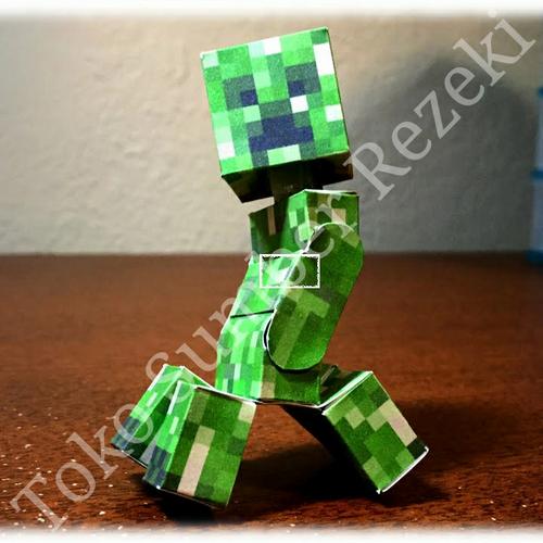 Jual Paper Craft Creeper Minecraft Miniature Papercraft Diorama Patung ...