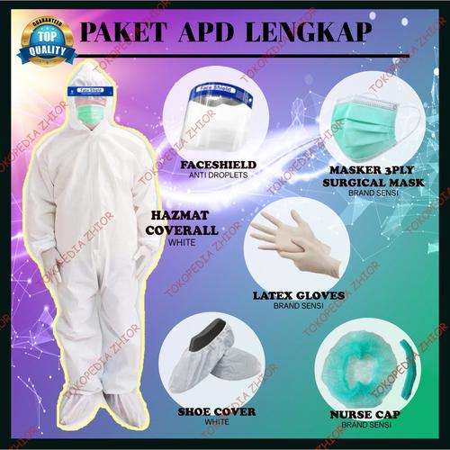 Jual APD FULL SET HAZMAT SUIT STANDAR MEDIS WATERPROOF SET LENGKAP FULL - DISPOSABLE - Kota ...