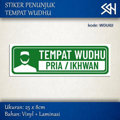 Jual Sticker ARAH | Stiker PENUNJUK TEMPAT WUDHU | 25 x 8 cm - Wudhu ...