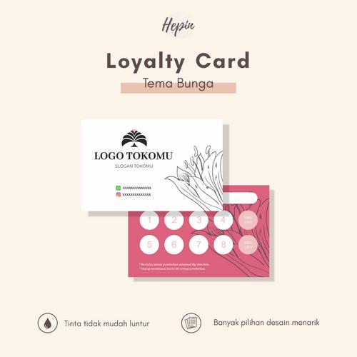 Jual Cetak Loyalty Card Bunga / Kartu Stamp / Kartu Stampel / Member ...
